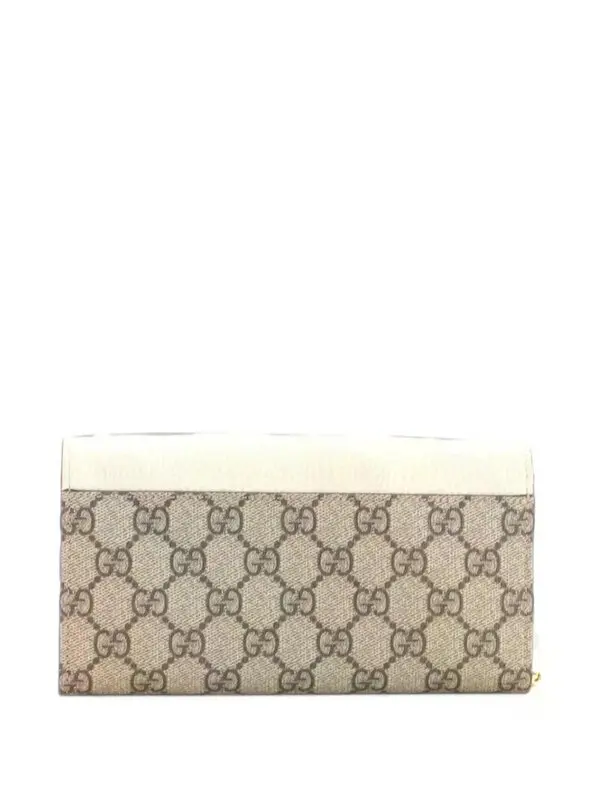Gucci Gg Marmont Continental Chain Wallet Gg Coated Canvas And Leather Cross Body Bag - Neutrals