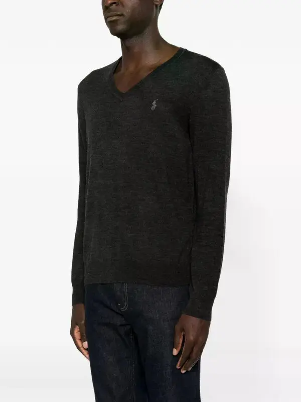 Polo Ralph Lauren Wool V-neck Sweater - Grey