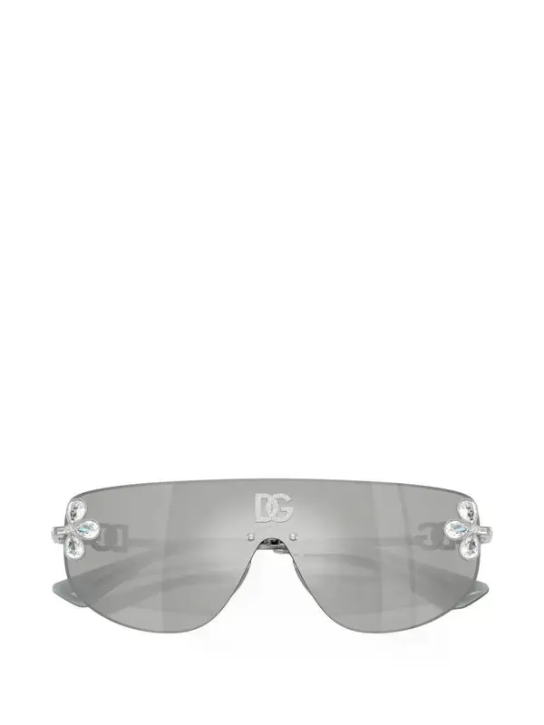 Dolce & Gabbana Shield-frame Sunglasses - Silver