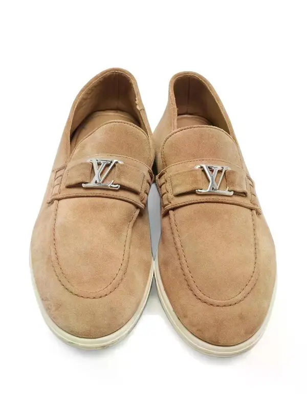 LOUIS VUITTON Suede Loafers - Brown