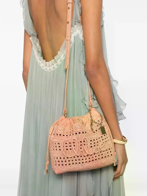 Chloé Summer Banana Drawstring Bucket Bag
