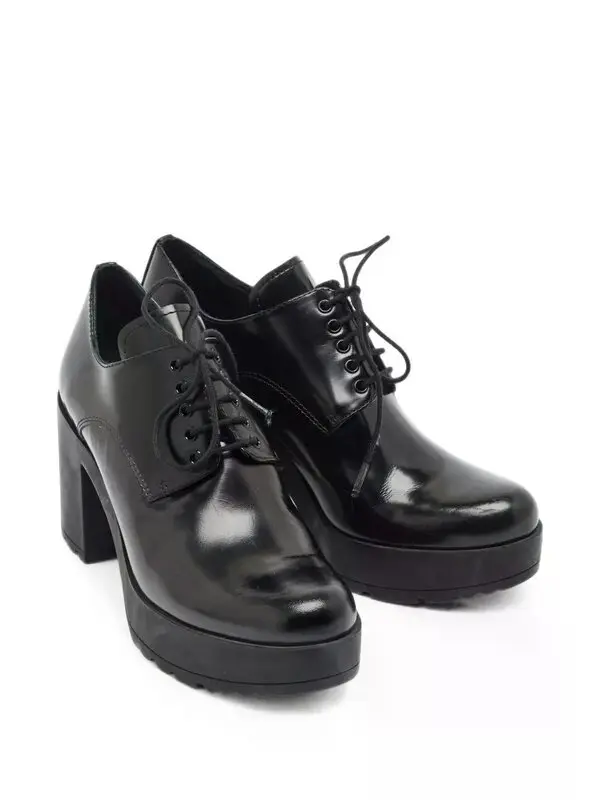 Prada Leather Lace-up Ankle Boots
