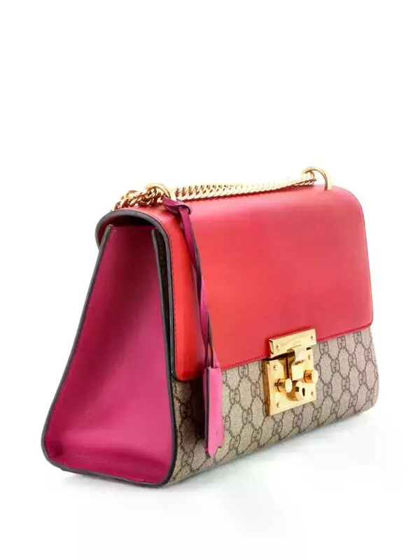Gucci Padlock Gg Coated Canvas And Leather Medium Shoulder Bag