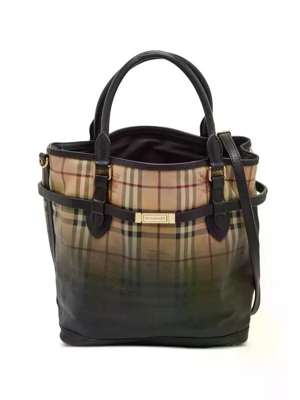 Burberry Haymarket Check Tote Bag - Neutrals