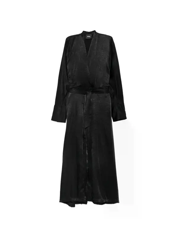 Dixie Wrap-style Belted Midi Dress - Black