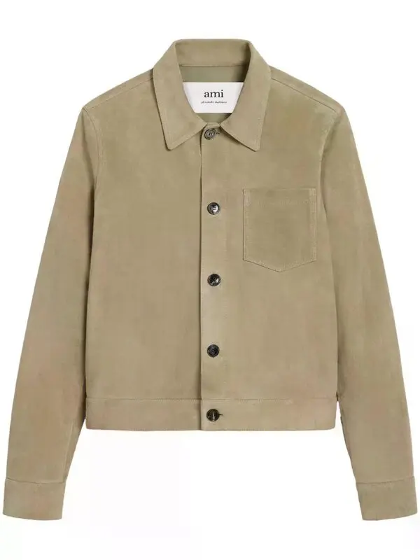 AMI Paris Boxy-fit Goatskin Shirt Jacket