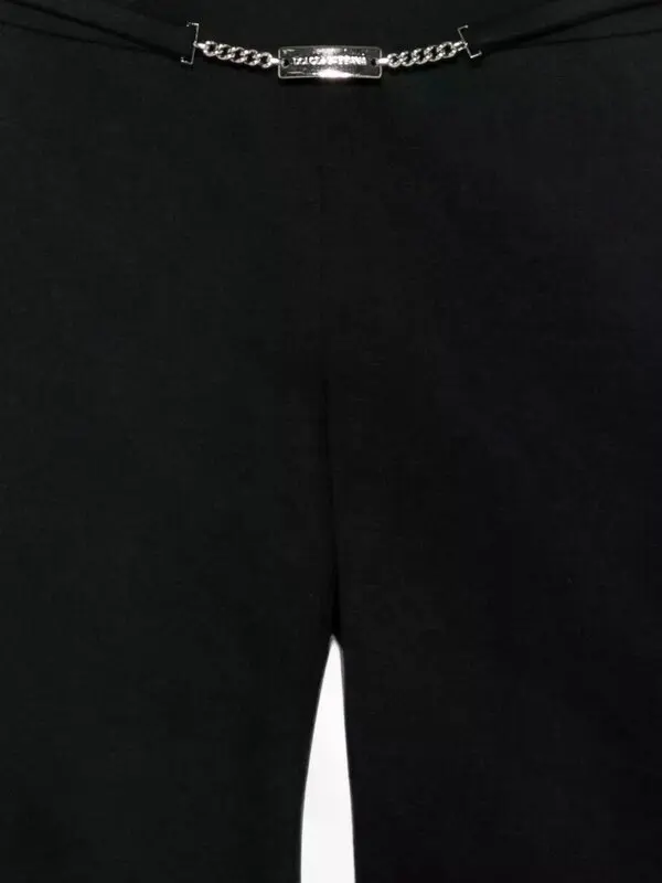 Dolce & Gabbana 2000s Logo-plaque Chain-link Trousers