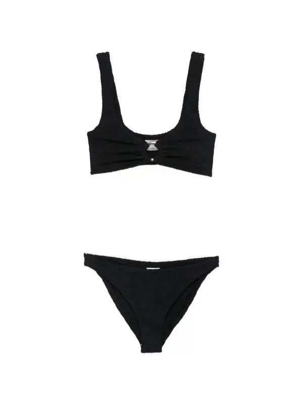 Hunza G Julia Crinkle-effect Ring-detail Bikini