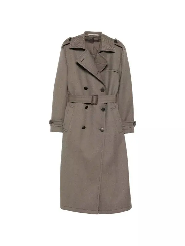 Tagliatore Double-breasted Belted Coat