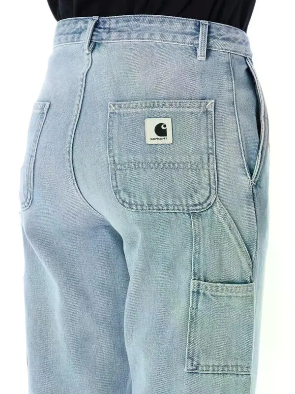 Carhartt Work In Progress Pierce Stone-washed Logo-patch Jeans