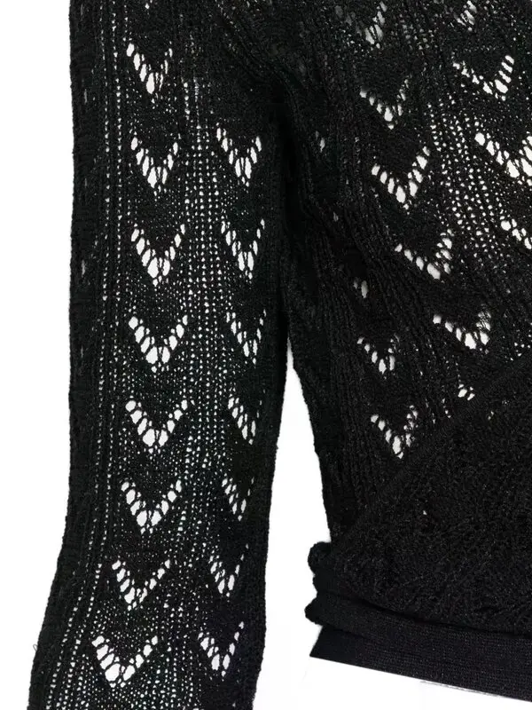 Dolce & Gabbana 2000s Pointelle-knit Wrap Top
