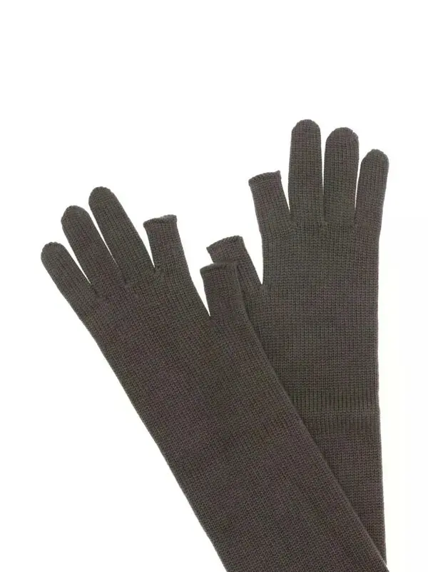 Rick Owens Fine-knit Long Gloves
