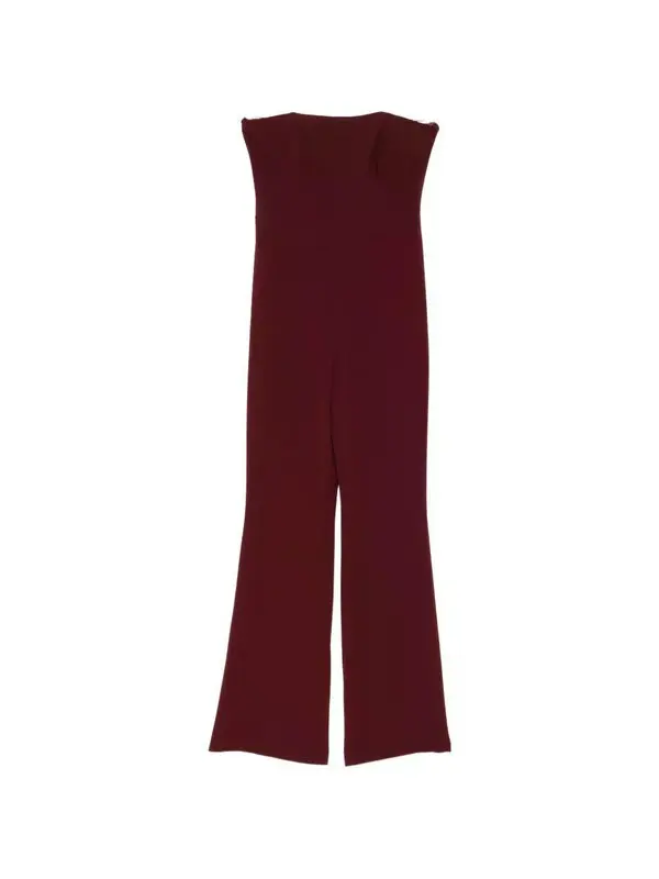 ISABEL SANCHIS Strapless Flared Jumpsuit