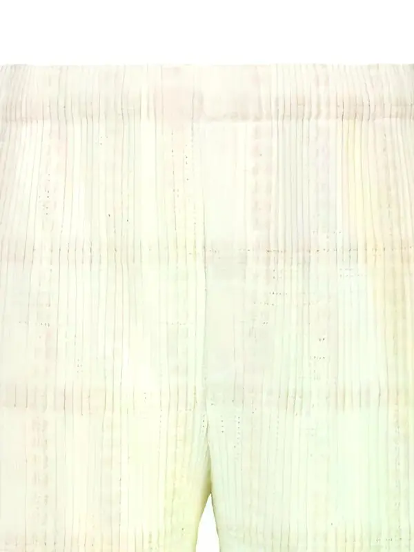 Issey Miyake Lace Grid Pleats Shorts