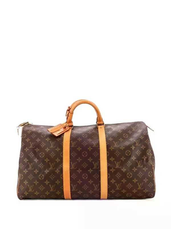 LOUIS VUITTON Keepall Bag Monogram Canvas Travel Bag - Brown