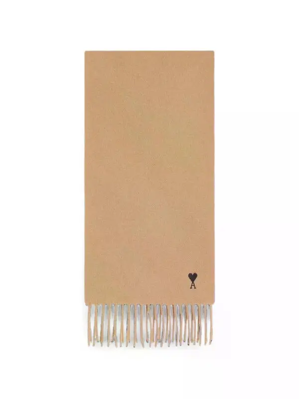 AMI Paris Wool Scarf With De Coeur