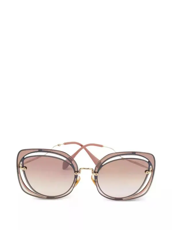 Miu Miu Cut-out Butterfly Sunglasses - Brown