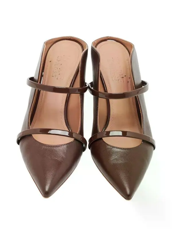 MALONE SOULIERS Maureen Curved Heeled Mules - Brown