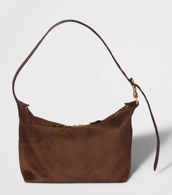 Miu Miu Suede Spirit Shoulder Bag - Brown