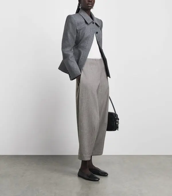 Source Unknown Pintuck Bimba Wide-leg Trousers