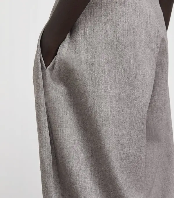 Source Unknown Pintuck Bimba Wide-leg Trousers