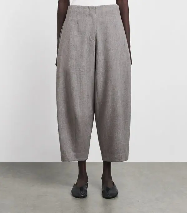 Source Unknown Pintuck Bimba Wide-leg Trousers