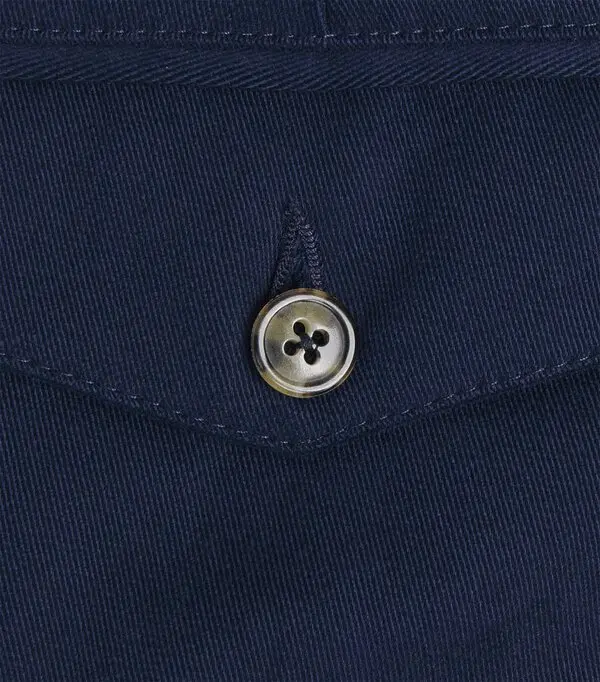 Eleventy Cotton-cashmere Pleated Straight Trousers