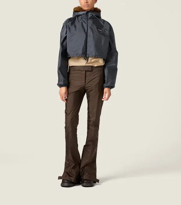 Miu Miu Technical Fabric Flare Trousers