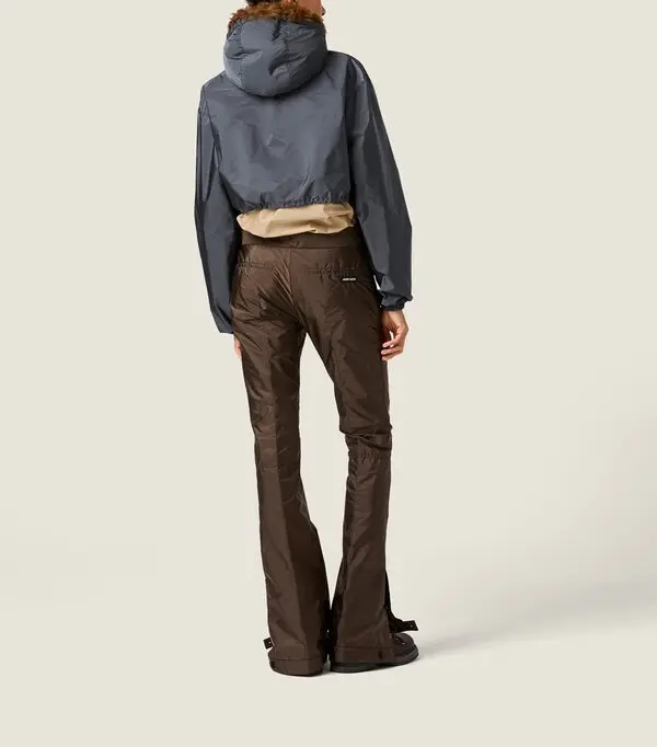 Miu Miu Technical Fabric Flare Trousers