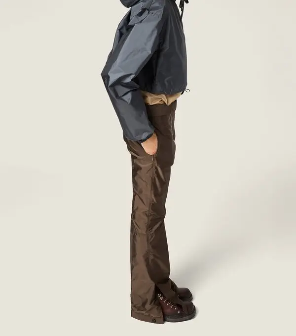 Miu Miu Technical Fabric Flare Trousers