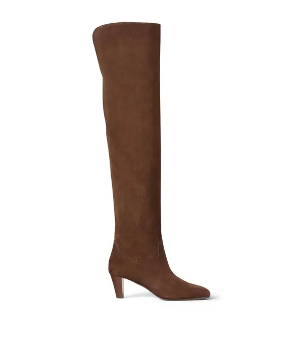 Ralph Lauren Suede Harlee Knee-high Heeled Boots 55