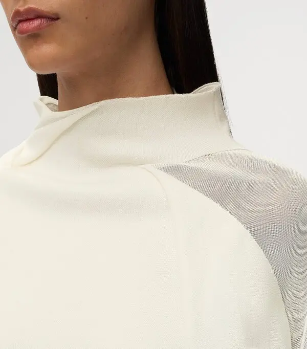 Loewe Draped Cut-away Sweater - White