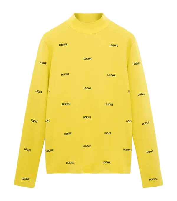 Loewe High-neck Monogram Top - Yellow