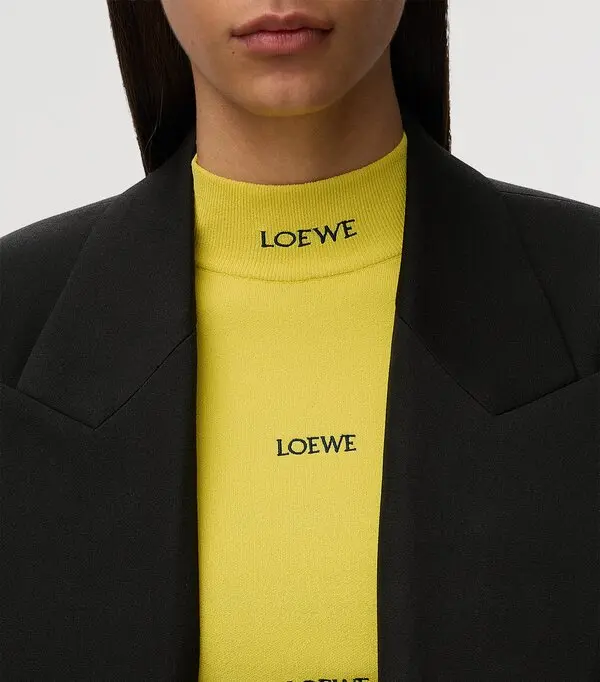 Loewe High-neck Monogram Top - Yellow