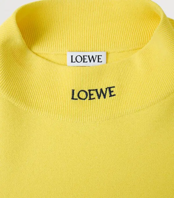 Loewe High-neck Monogram Top - Yellow