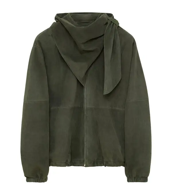 Loewe Suede Scarf-detail Jacket