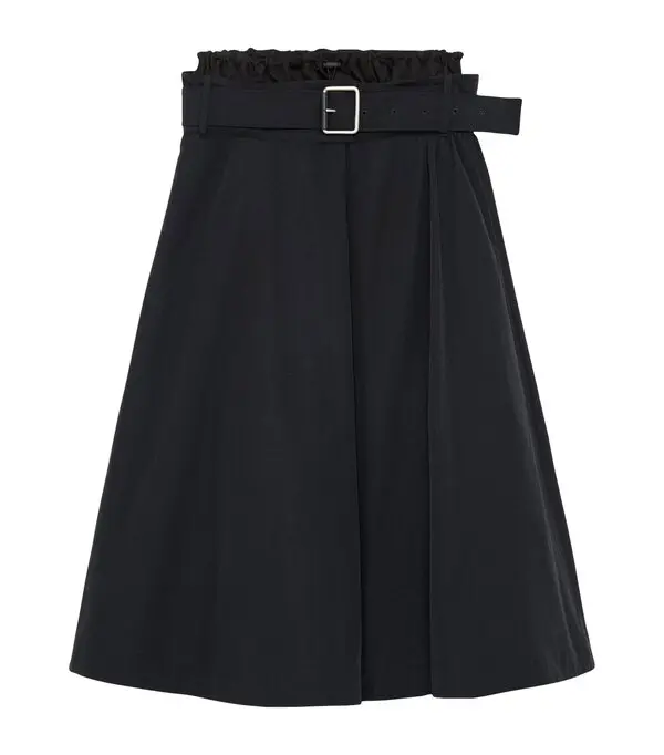 Loewe Layer-effect Midi Skirt - Black