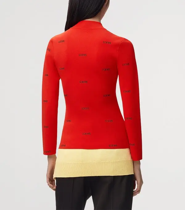 Loewe All-over Logo Top - Red