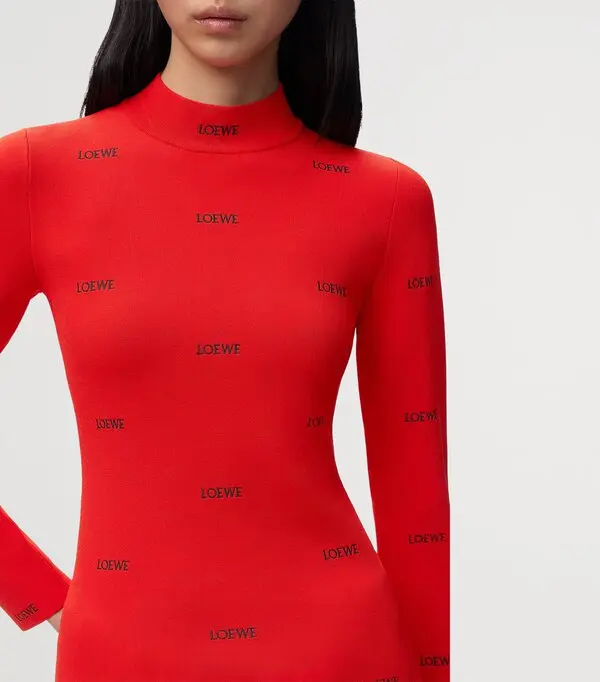 Loewe All-over Logo Top - Red