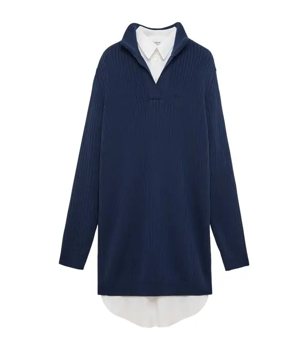 Loewe Layered Shirt-sweater Mini Dress
