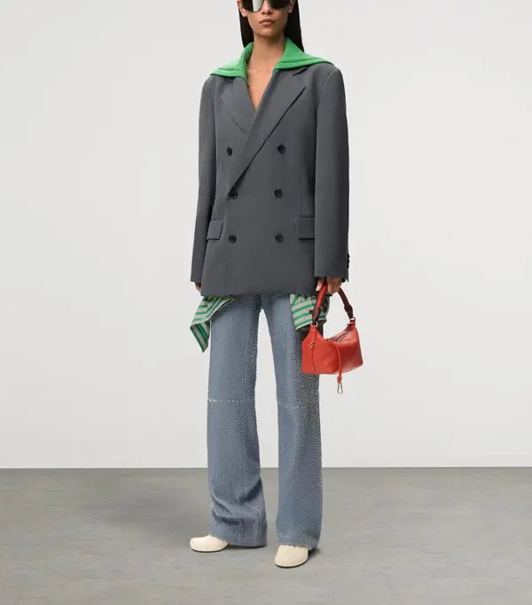 Loewe Wool Layered-sweater Effect Blazer