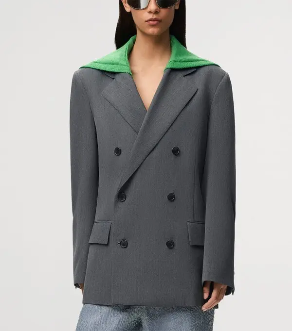 Loewe Wool Layered-sweater Effect Blazer