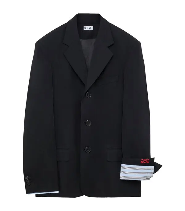 Loewe Wool-blend Layered-cuff Blazer