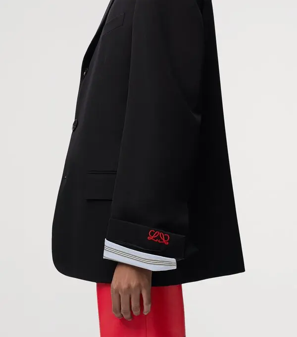 Loewe Wool-blend Layered-cuff Blazer