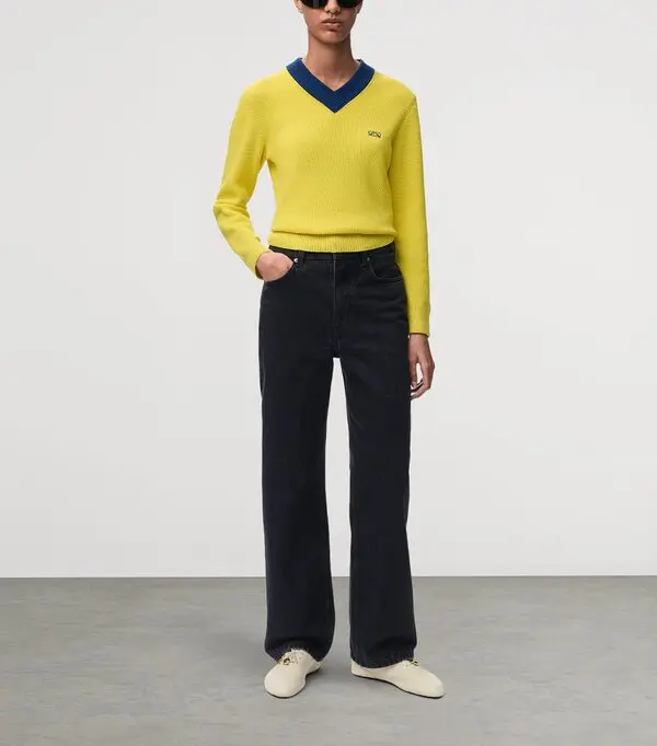 Loewe Embroidered Anagram Straight Jeans