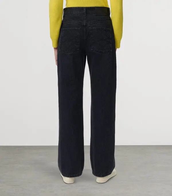 Loewe Embroidered Anagram Straight Jeans