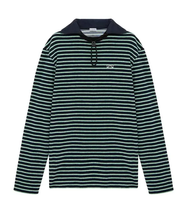 Loewe Stripe Toggle Polo Shirt
