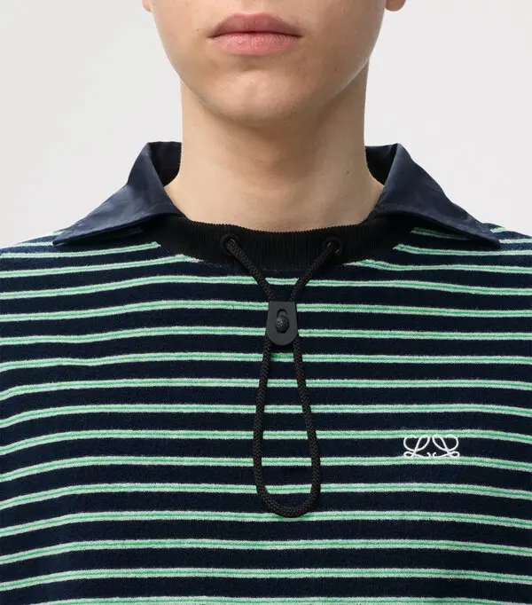 Loewe Stripe Toggle Polo Shirt