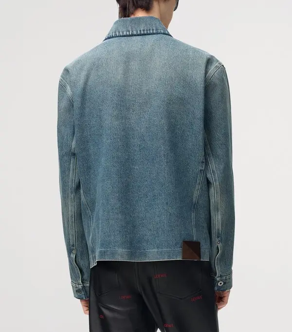 Loewe Leather-patch Denim Jacket