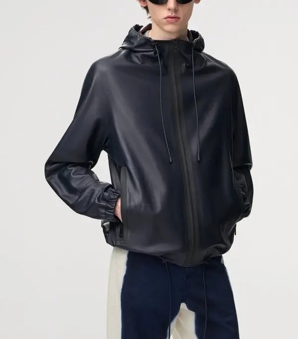 Loewe Lambskin Hooded Jacket